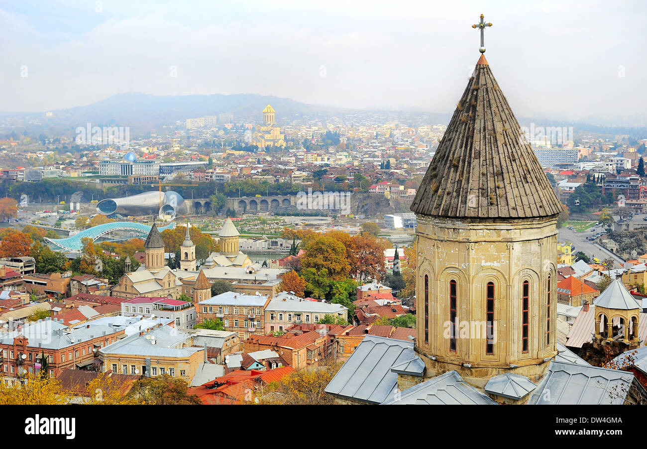 Cityscape of Tbilisi, Georgia. Aerial view Stock Photo - Alamy