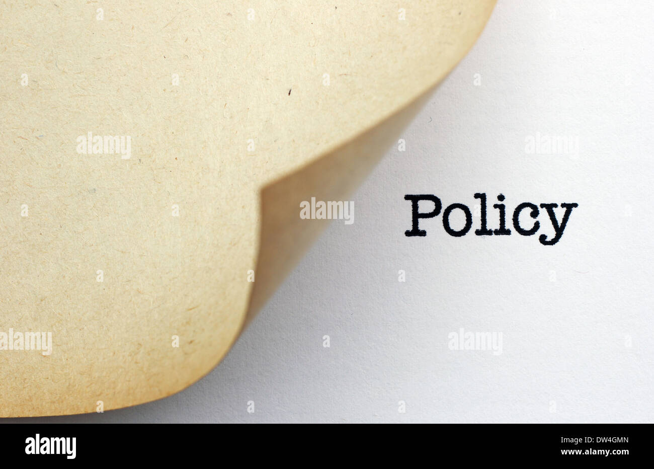 Policy text behind paper Stock Photo - Alamy