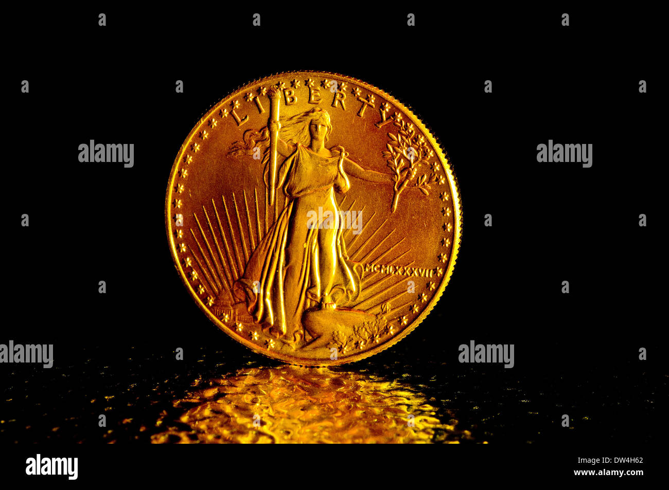 American LIberty gold bullion Stock Photo - Alamy