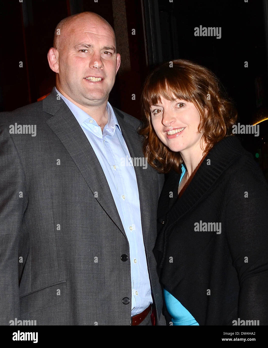 John Hayes and wife Fiona Steed Celebrities outside the RTE Studios for ...