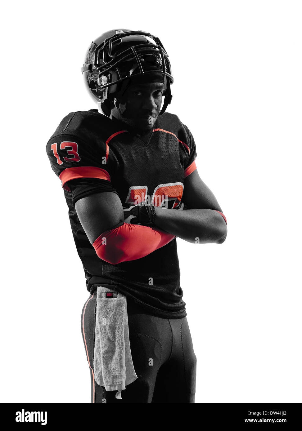 Standing Football Player Silhouette