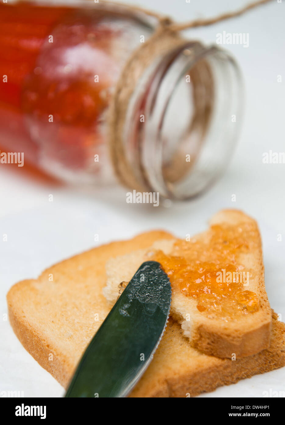 Quincy jam on bread Stock Photo - Alamy