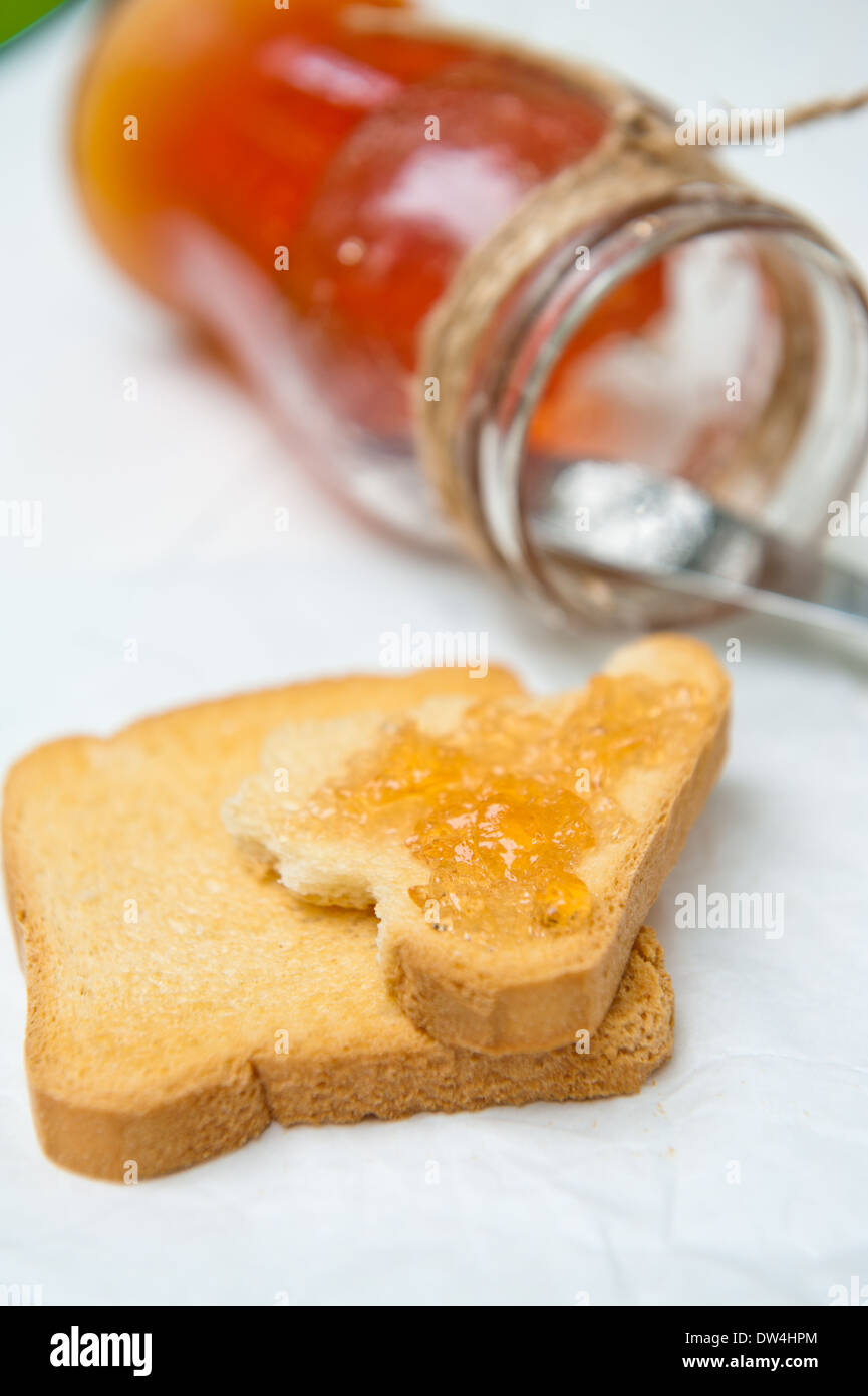Quincy jam on bread Stock Photo - Alamy