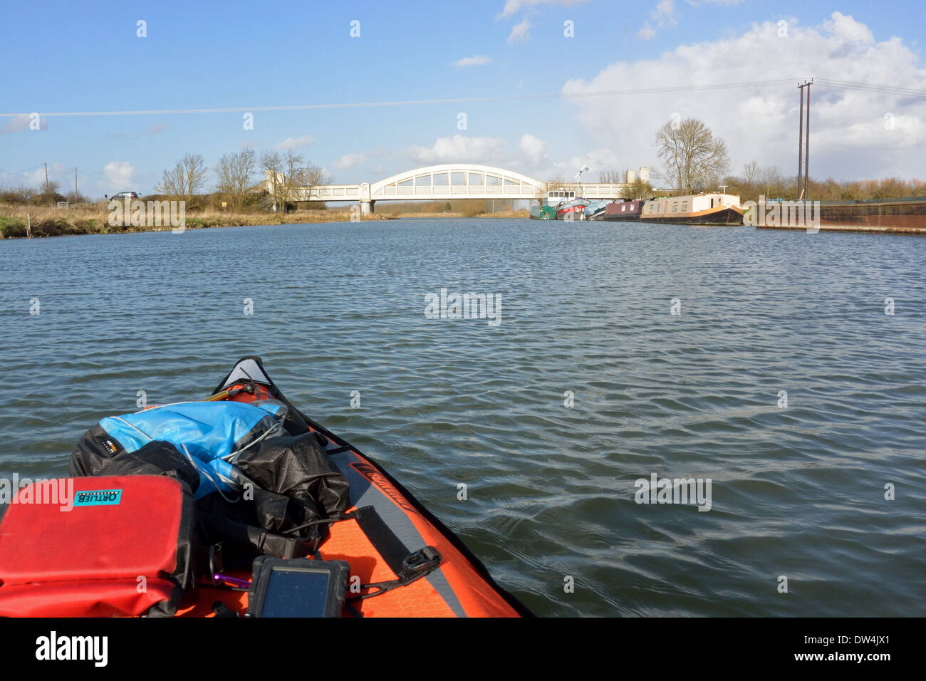 Dimmock's Cote Bridge carrying the A1123 road over the River Cam ...