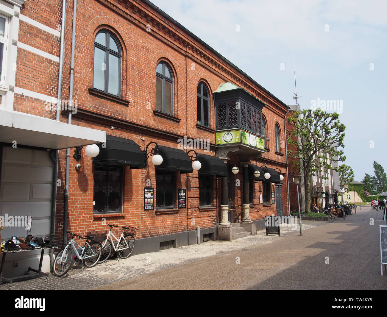 A building in Grenaa, Denmark, is shown. The image captures the ...