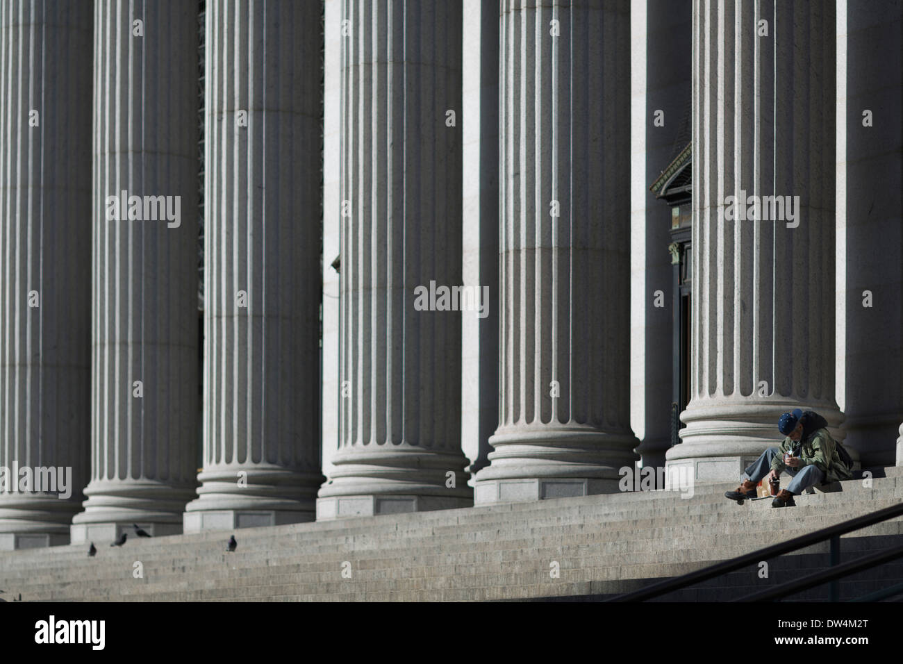 Manhattan New York city in North America, Pictured steps up to New York ...