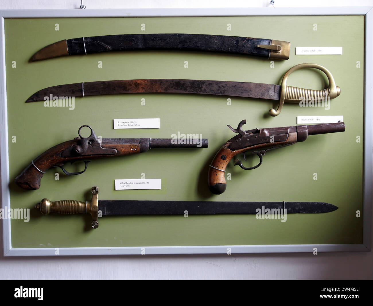 The Museum in Kerteminde displays historical weapons in a workshop ...