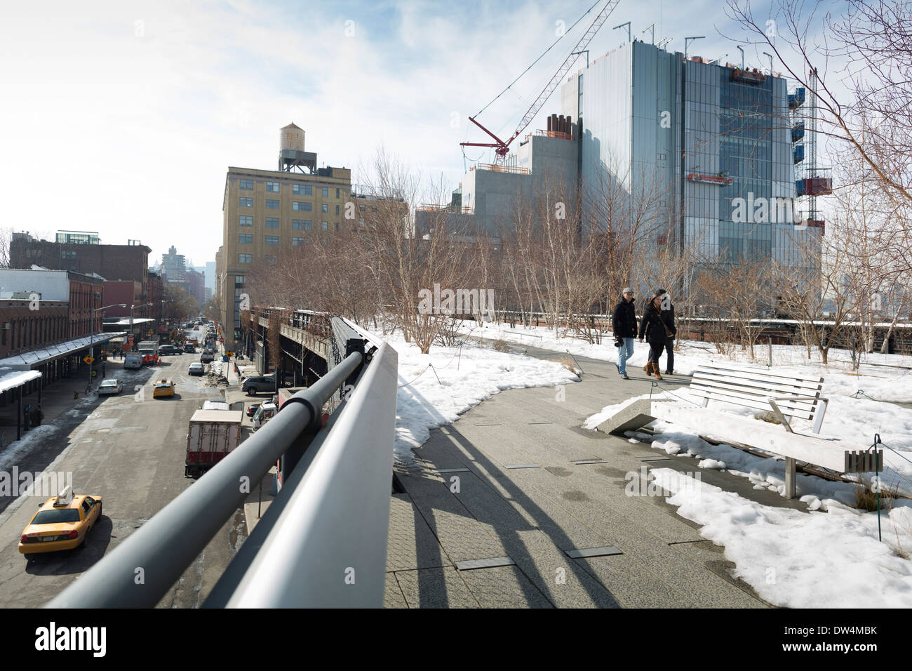 The High Line ends at Gansevoort St end Stock Photo - Alamy