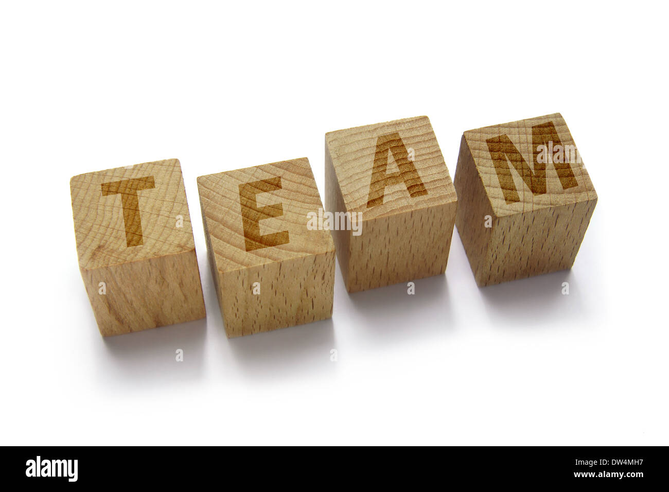 Team wooden blocks on Cut Out Stock Images & Pictures - Alamy