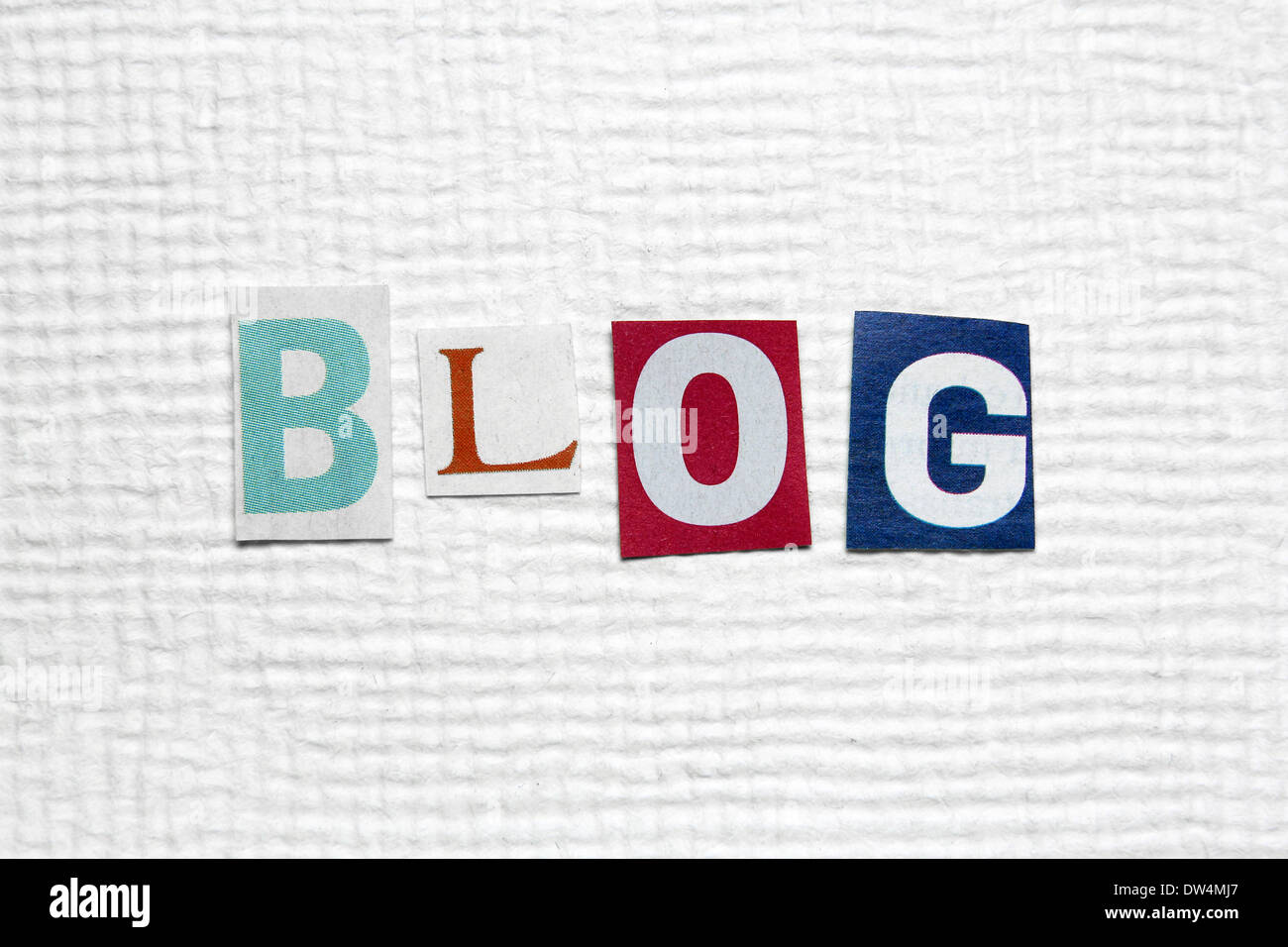 word blog on white paper background Stock Photo - Alamy