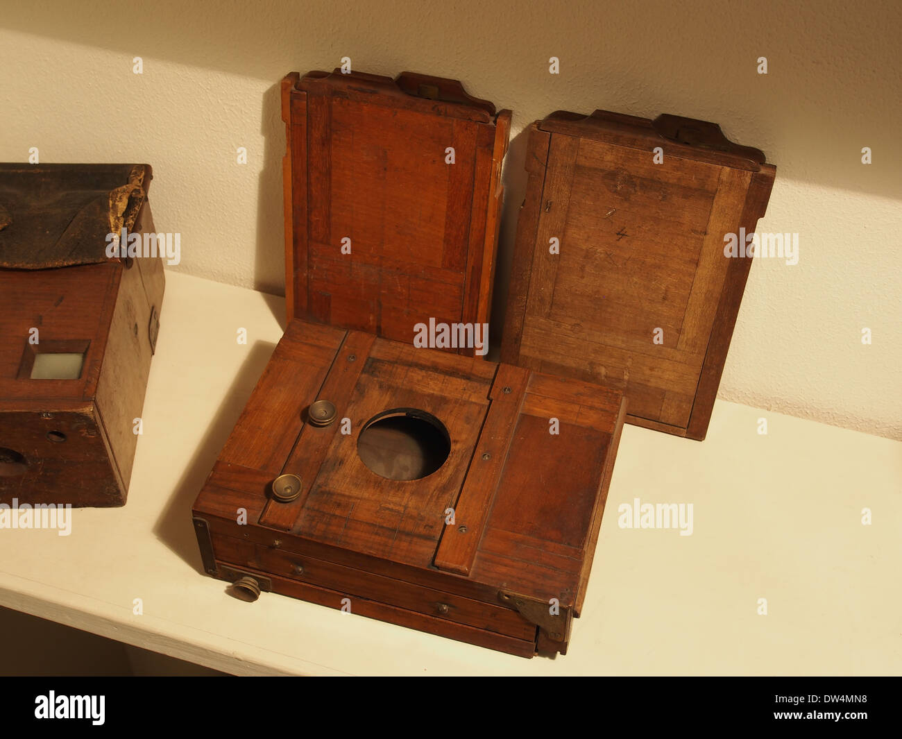An image of old photographic equipment, showcasing vintage cameras and ...