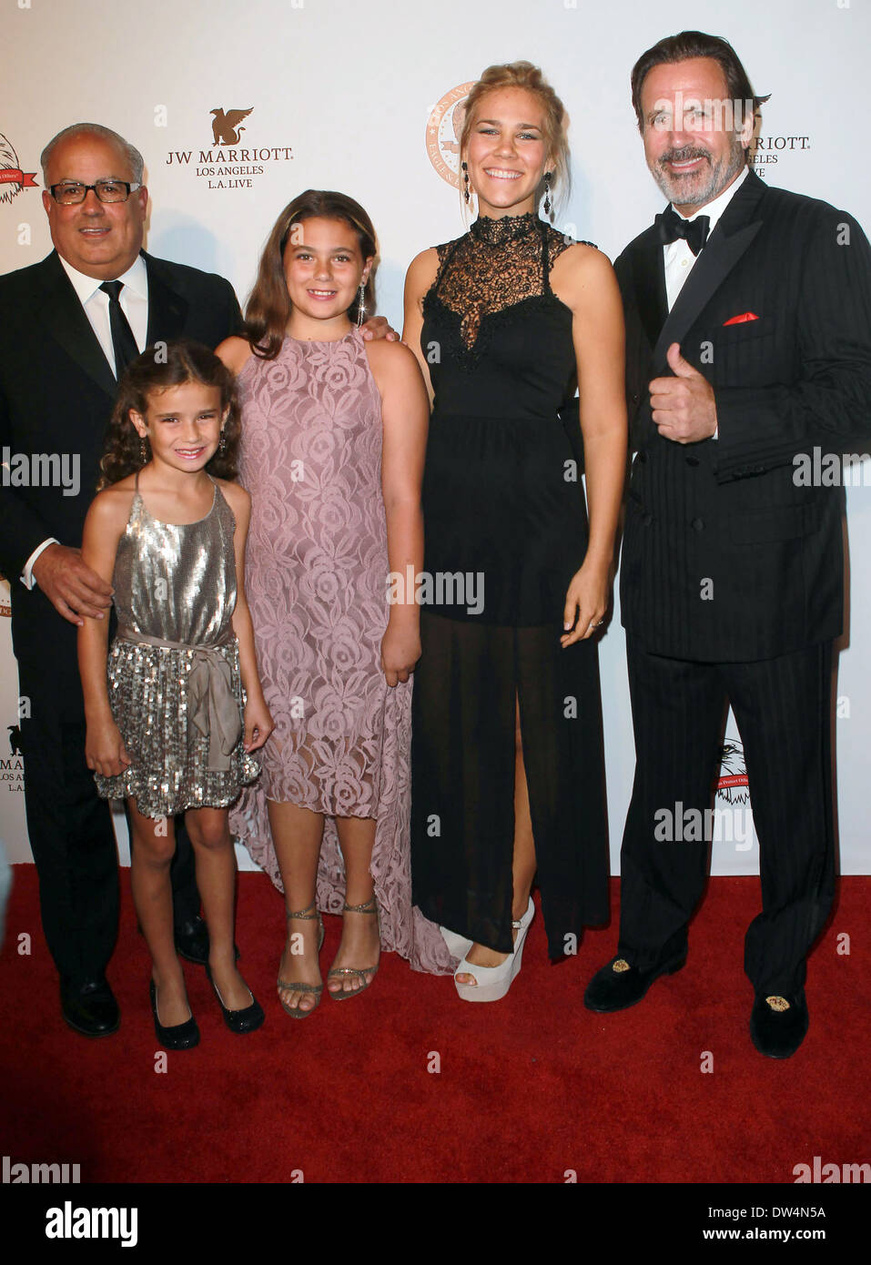 Peter R. Repovich with hiis daughters and Frank Stallone Los Angeles ...