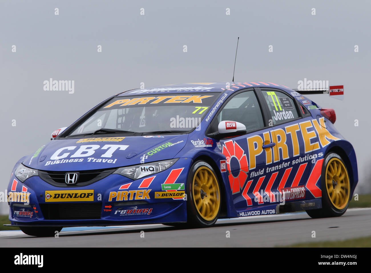 Andrew Jordan drives at the 2013 Dunlop MSA British Touring Car ...