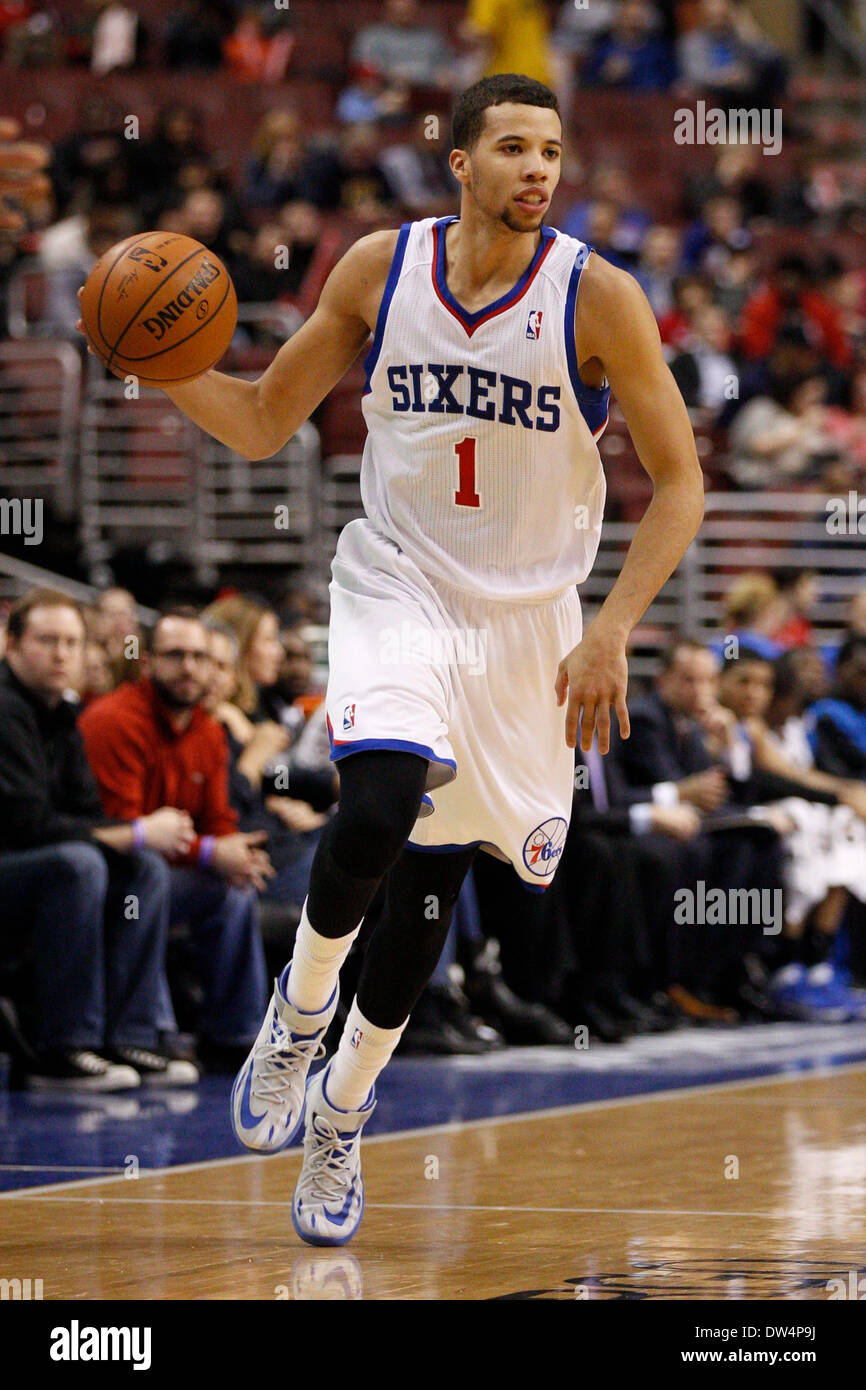 February 26, 2014: Philadelphia 76ers point guard Michael Carter ...