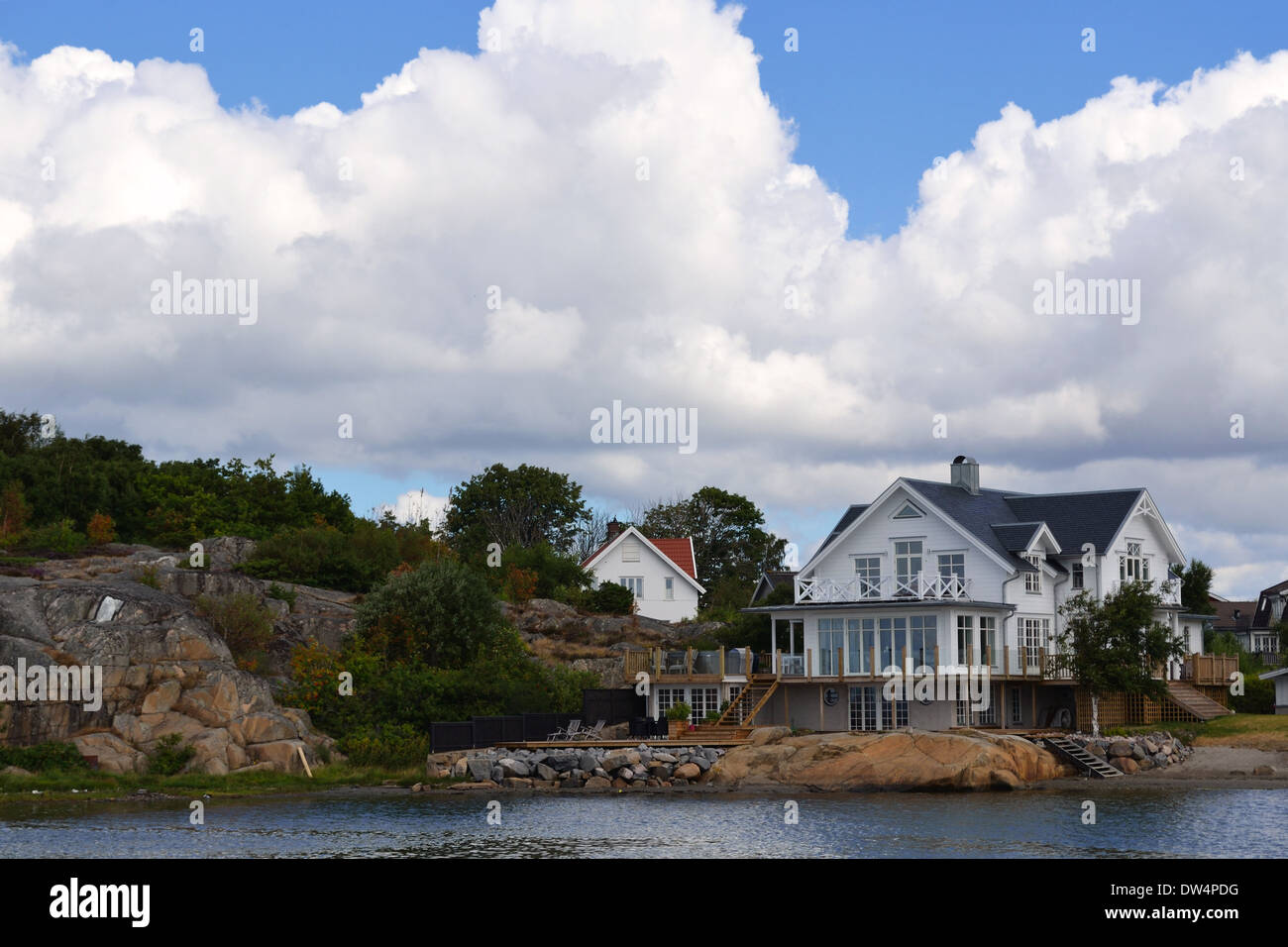 Beautiful Swedish house on Styrso island Stock Photo - Alamy
