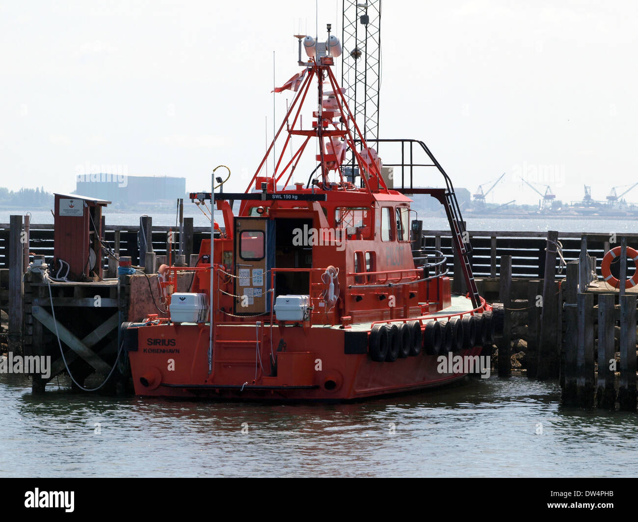 The Pilot boat Sirius is stationed at its base in the Odense Fjord ...
