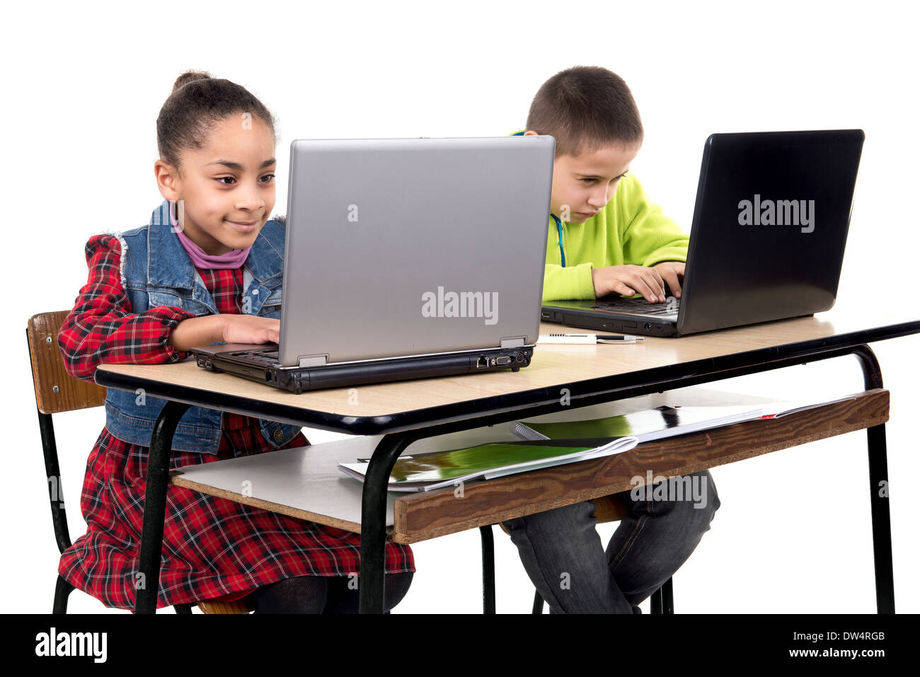 Children in the classroom with laptop computers Stock Photo - Alamy