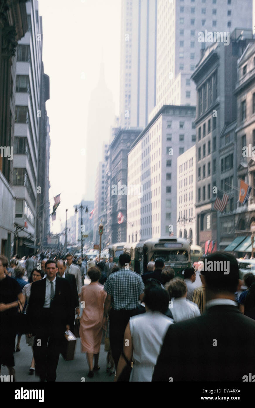 New York street scene, 1958 Stock Photo - Alamy