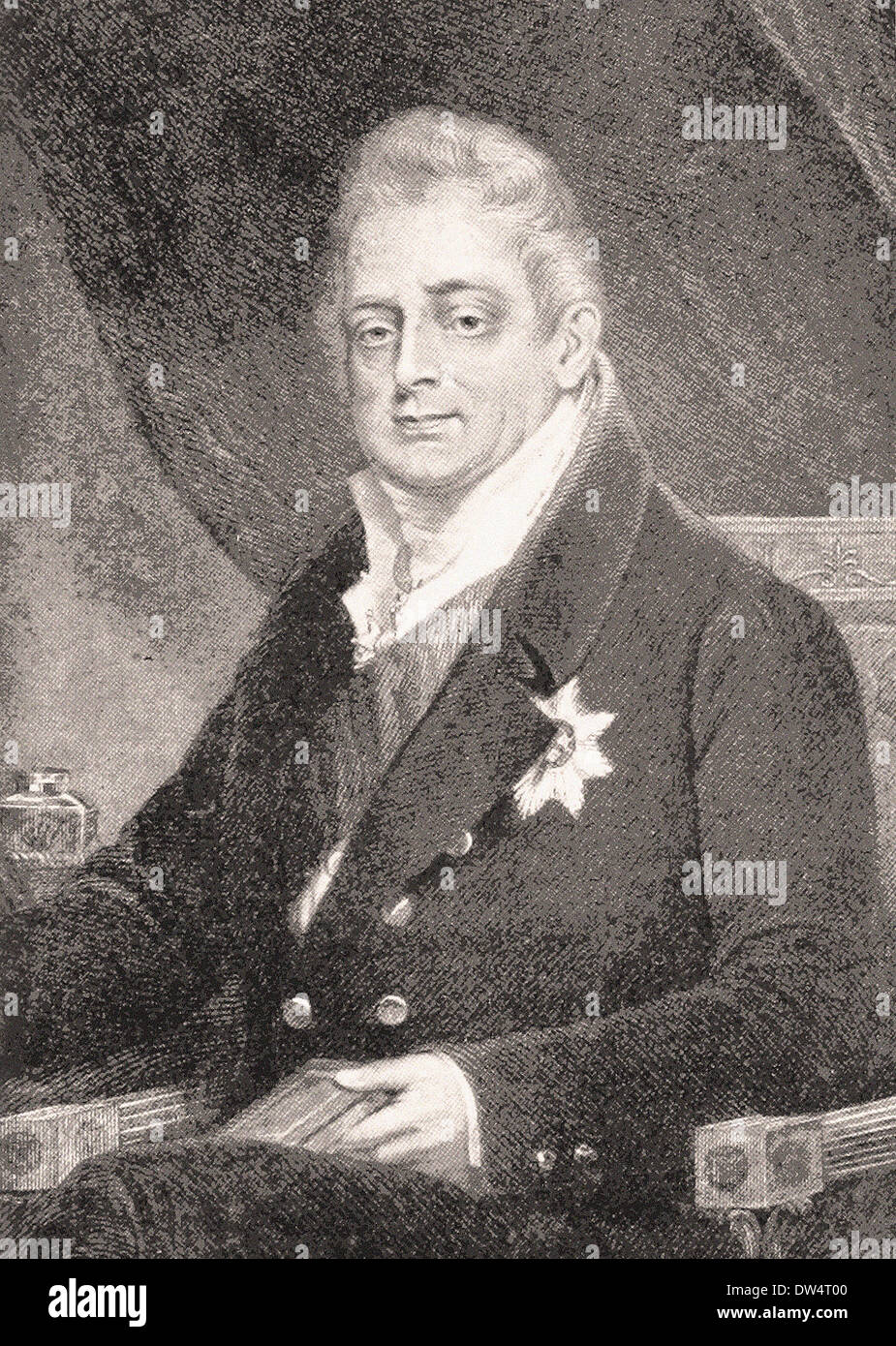 Portrait of King William IV - American engraving XIX th century Stock ...