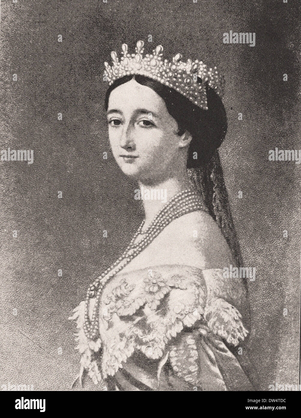 Portrait of French Empress Eugénie - American engraving XIX th century ...