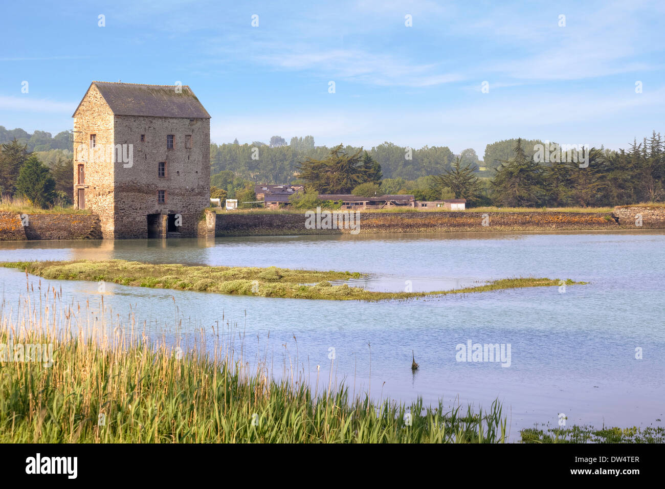 watermill at the Rance Stock Photo - Alamy