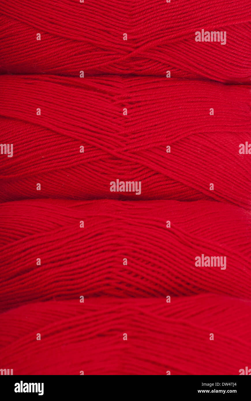 Red Knitting Yarn Stock Photo - Alamy