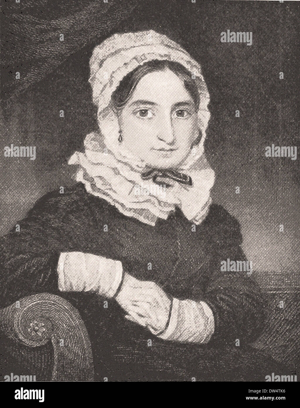 Portrait of maria del regio american engraving xix th century hi-res ...