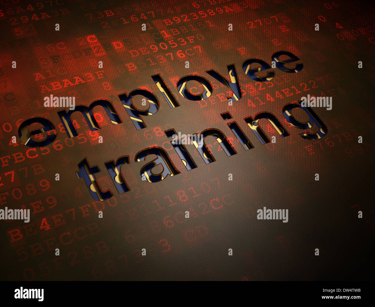 Education concept: Employee Training on digital screen background Stock ...