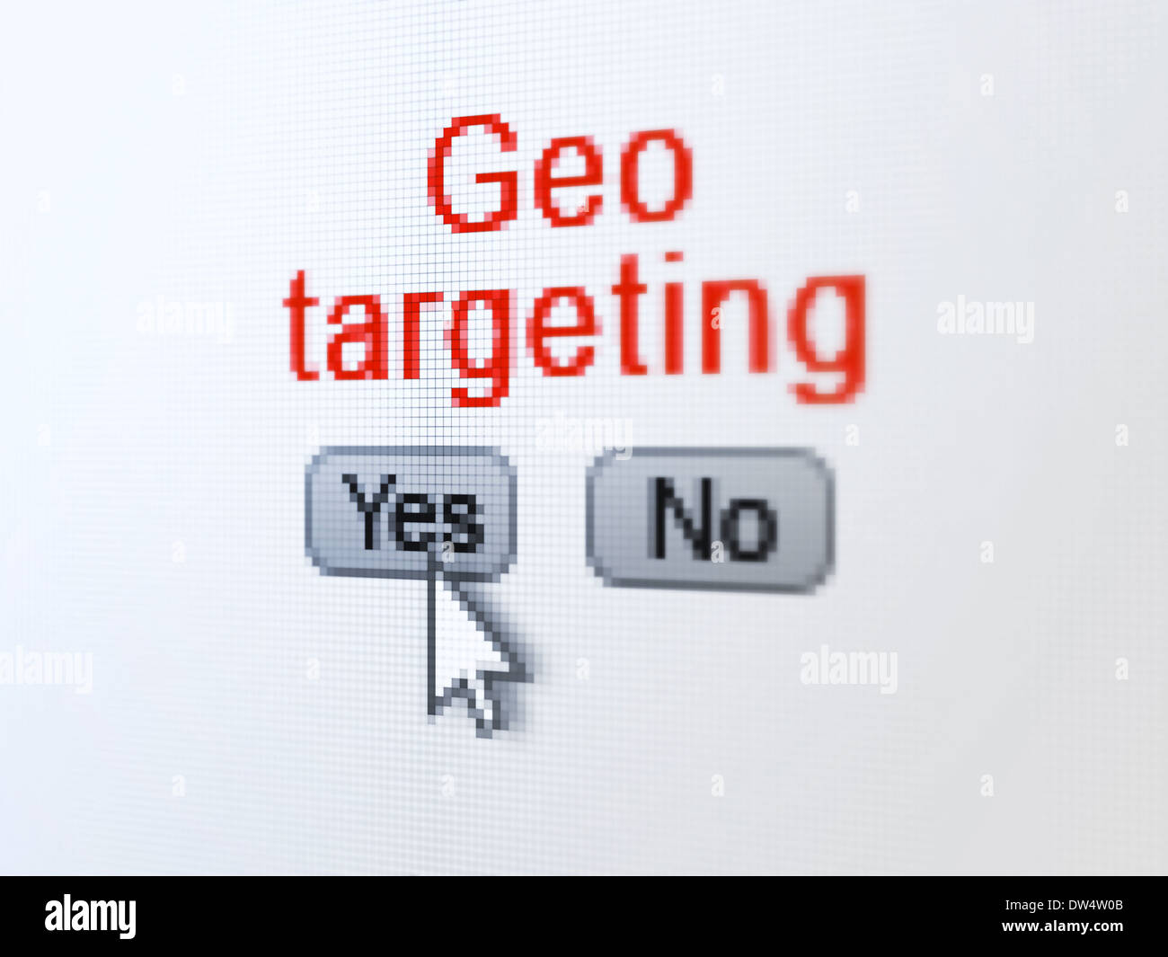 Finance concept: Geo Targeting on digital computer screen Stock Photo ...