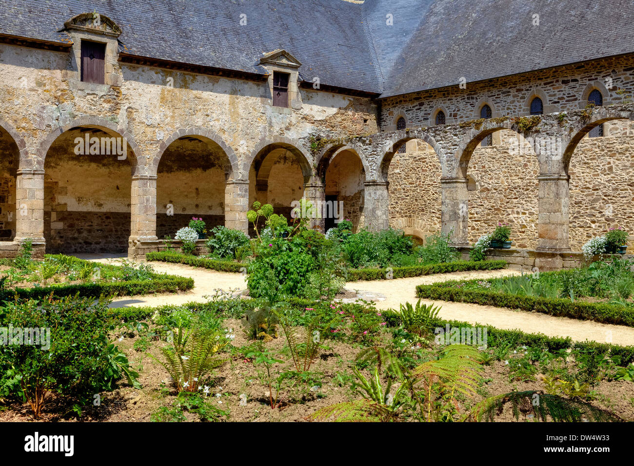 Abbey from Lehon Brittany Stock Photo - Alamy