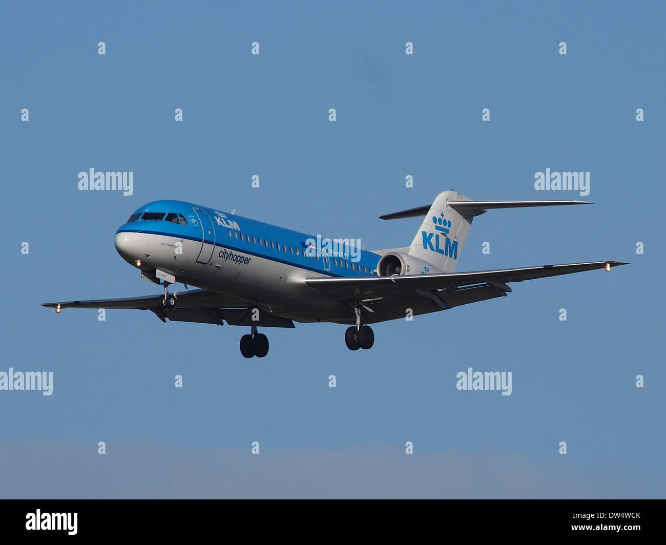 PH-KZG is a Fokker F70 operated by KLM Cityhopper. It is seen here ...