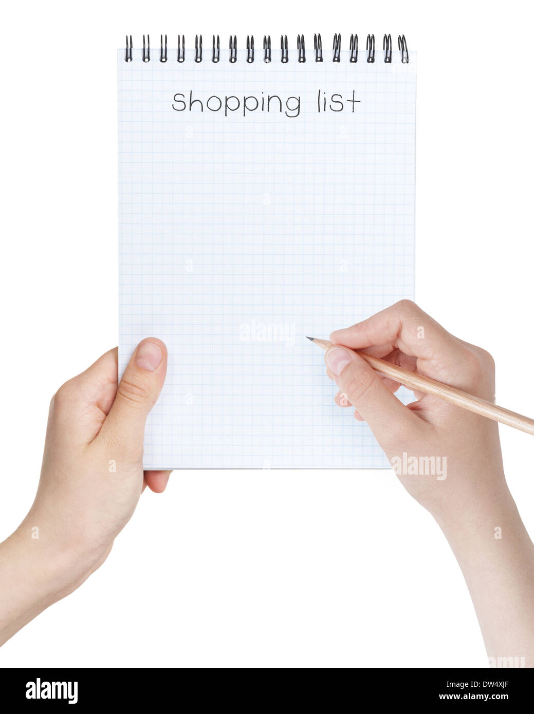 Things to buy list hi-res stock photography and images - Alamy