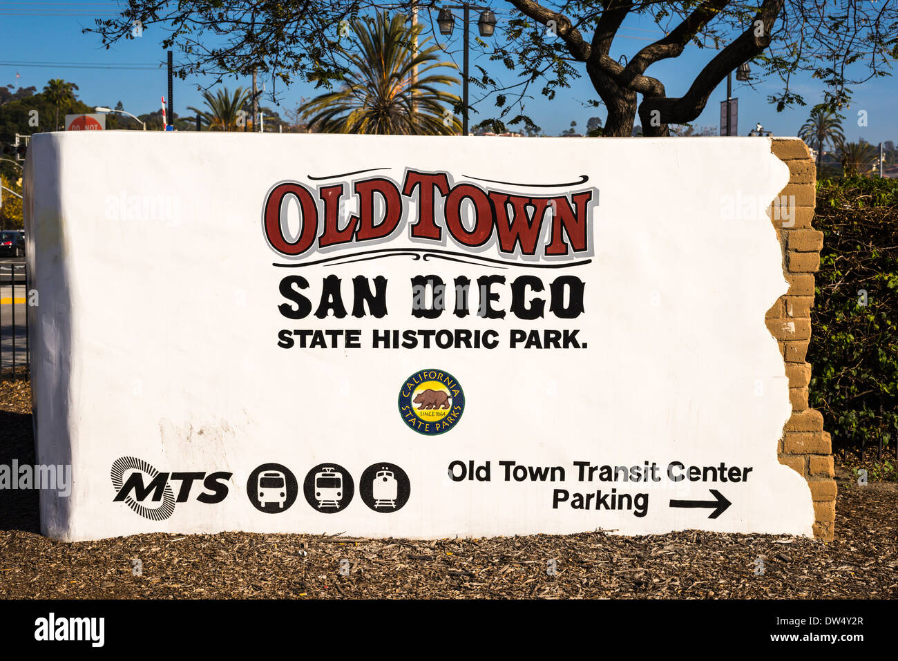 Old Town San Diego State Historic Park sign. San Diego, California ...
