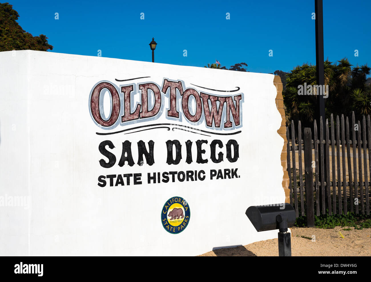Old Town San Diego State Historic Park sign. San Diego, California ...
