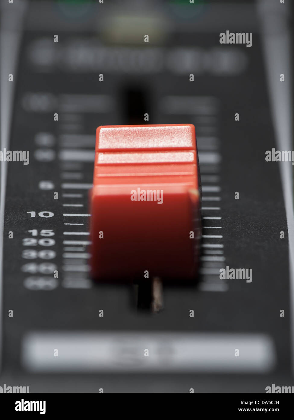 Mixing desk fader closeup, for music and sound , entertainment themes ...