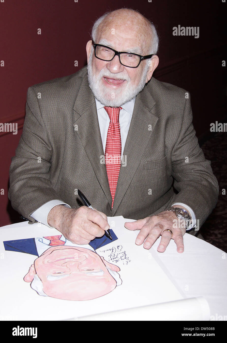 Ed Asner at the portrait unveiling for the cast of Broadway play 'Grace ...