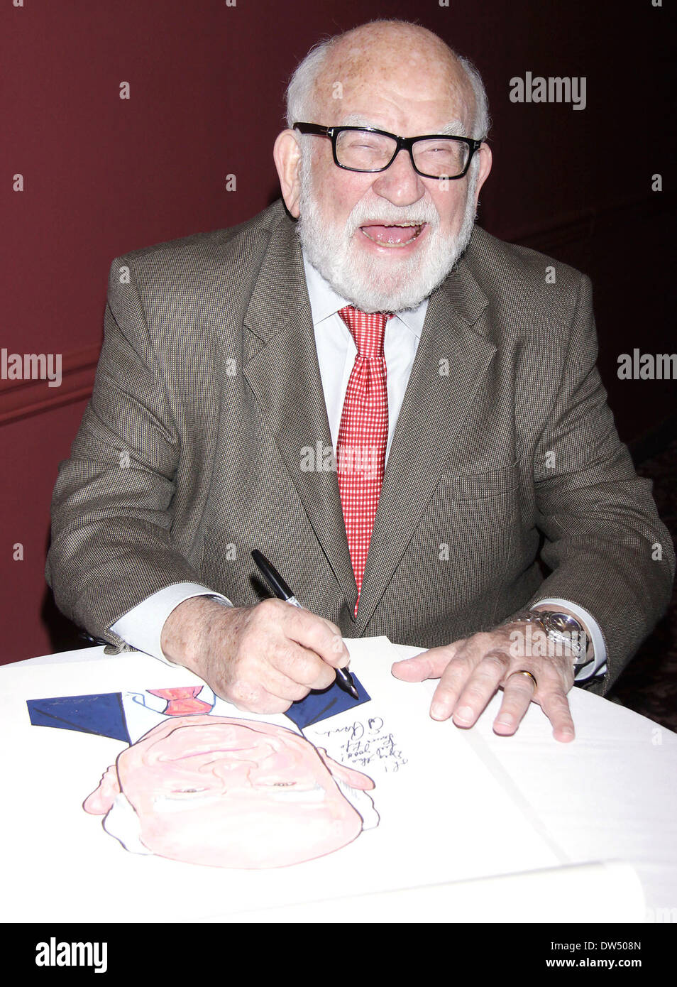 Ed Asner at the portrait unveiling for the cast of Broadway play 'Grace ...