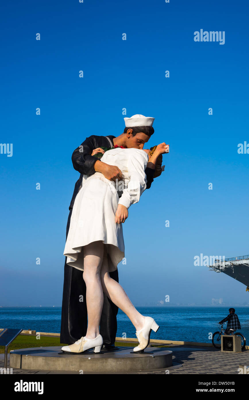 Unconditional Surrender statue at Tuna Harbor. San Diego, California ...