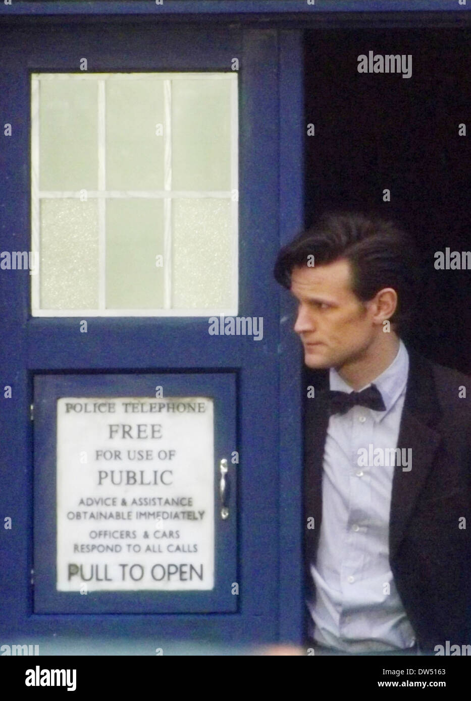 Matt Smith filming the BBC series "Doctor Who" Cardiff, Wales - 09.10. ...