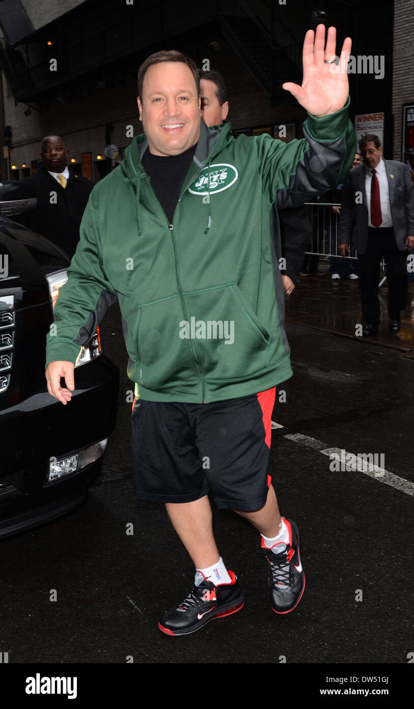 Kevin James arriving at the Ed Sullivan Theater for 'The Late Show with ...