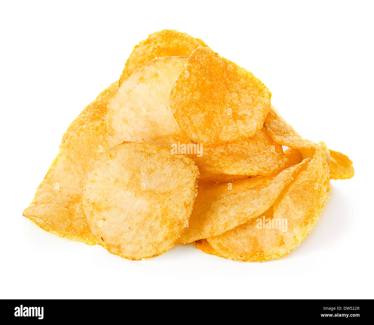 potato chips isolated on white background Stock Photo - Alamy