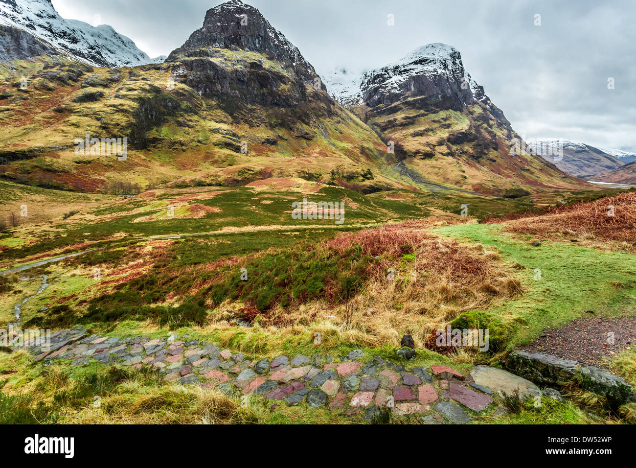 Mountain footpath leading to the peak in Scotland Stock Photo - Alamy