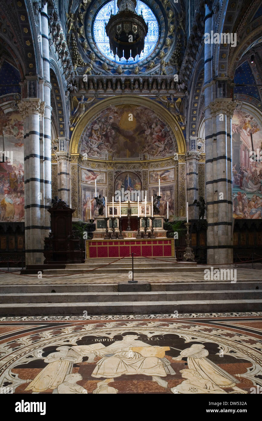 Siena cathedrals mosaic floor hi-res stock photography and images - Alamy