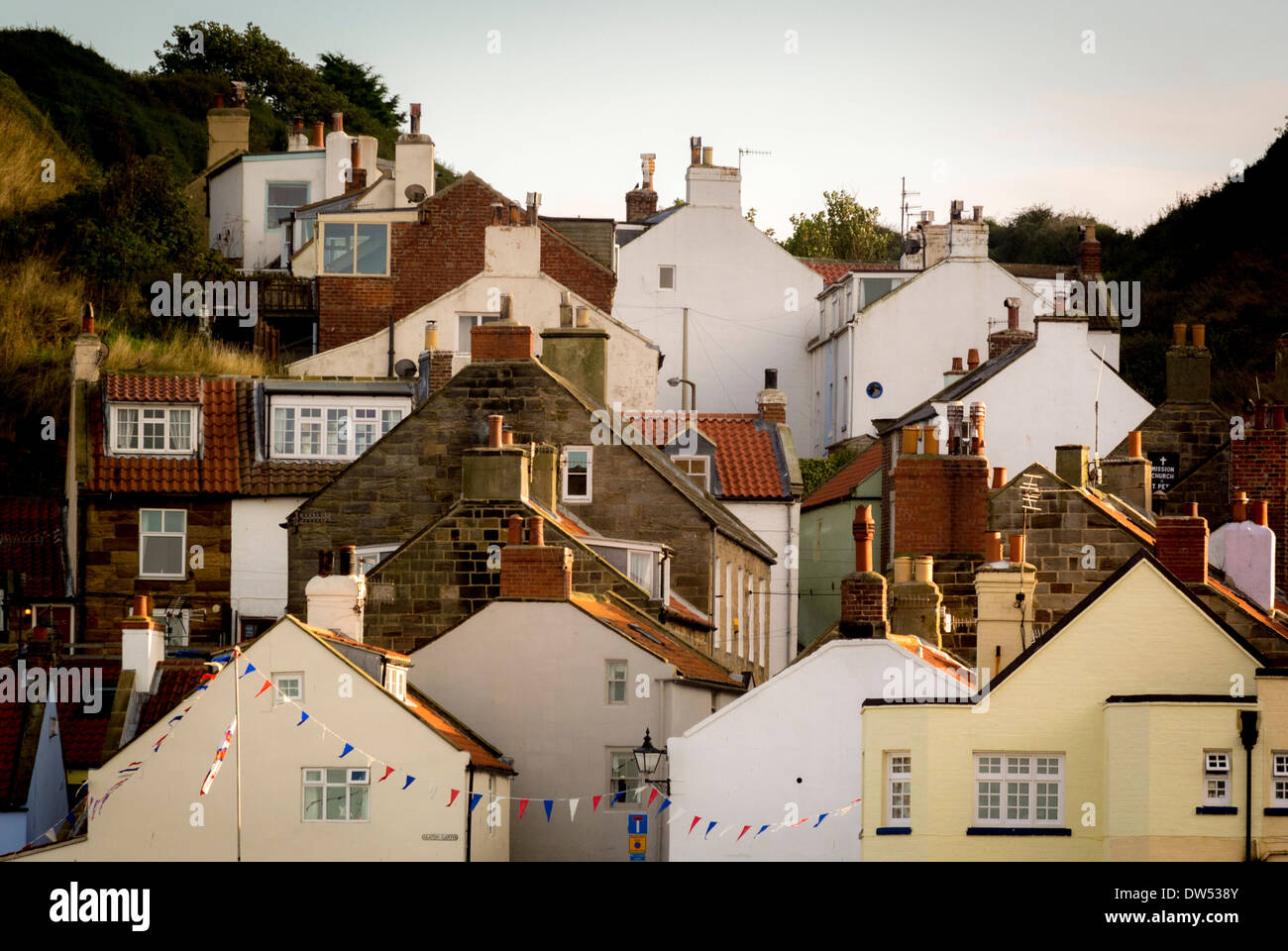 Rooftops and Chimneys, Staithes, Yorkshire, UK Stock Photo - Alamy