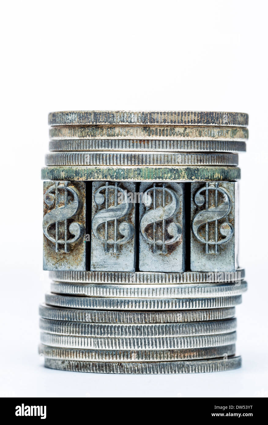 coins and metal type Stock Photo - Alamy