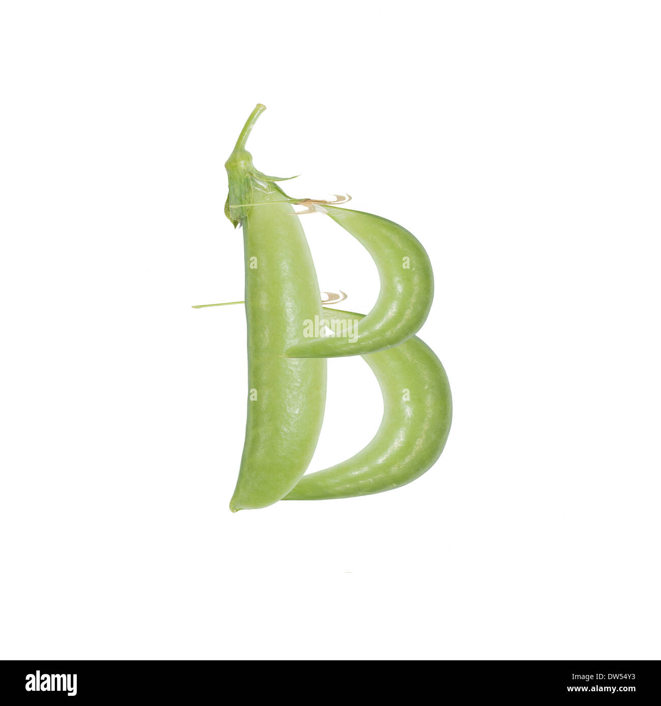 The peas makes up letters ears isolated on white background Stock Photo ...