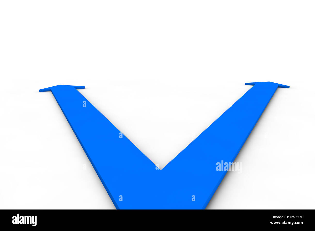 3d arrow path over white background Stock Photo - Alamy