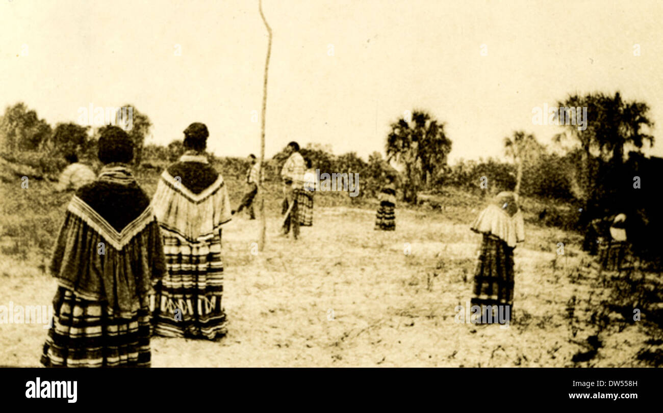 In the 1920s, Seminole Indians were photographed playing stickball in ...