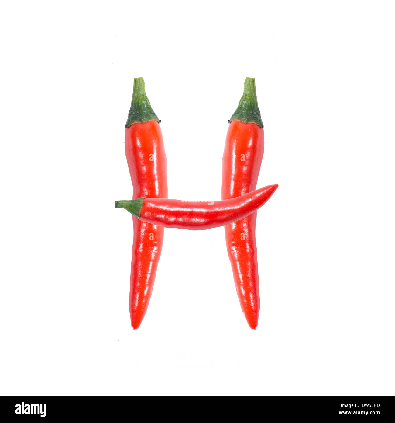 Chili composed of letters isolated on a white background Stock Photo ...