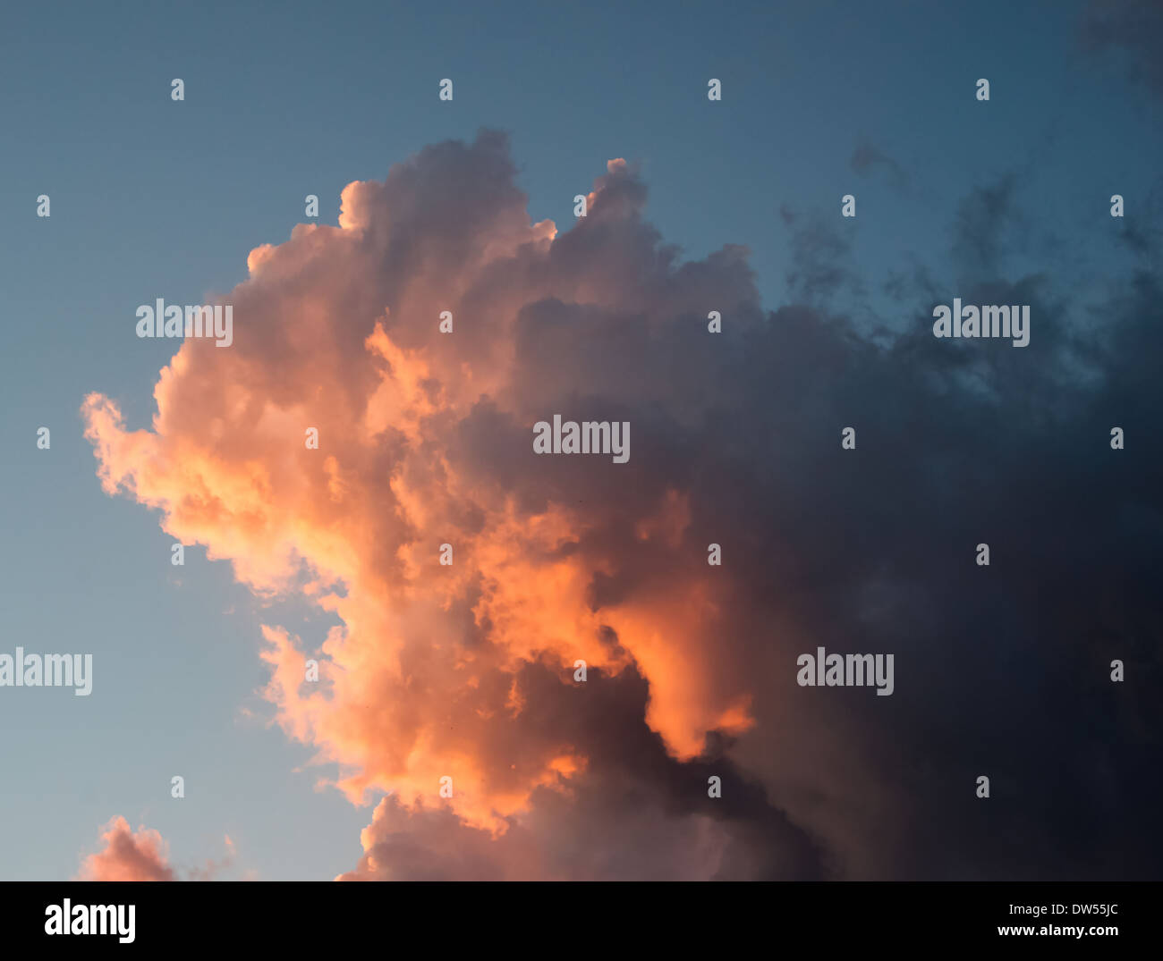 The sky above Rome, Italy, is filled with dramatic stormy clouds as the ...